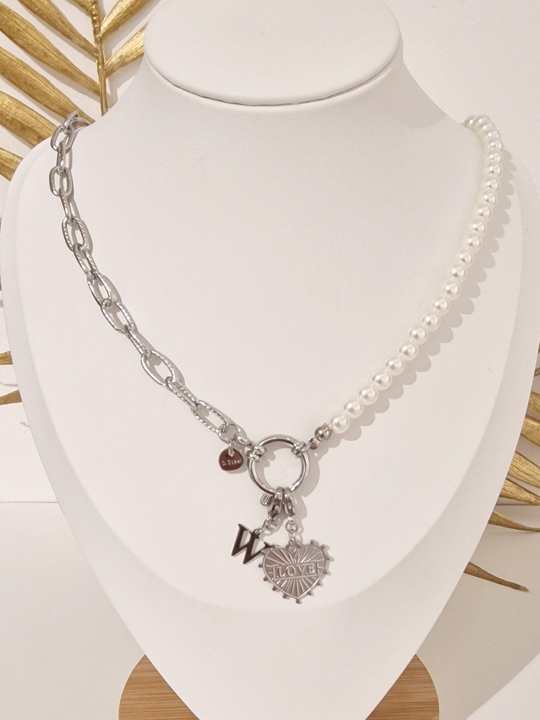 COLLIER DAPHNE ACIER ARGENTÉ – Collection SR